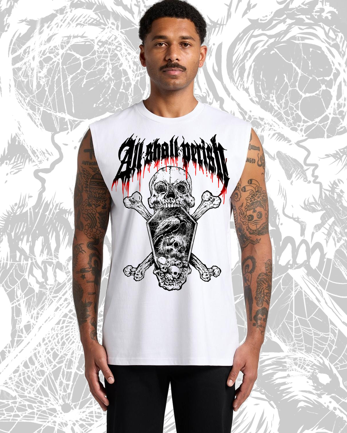 All Shall Perish - Skull Coffin Tank – Official All Shall Perish Merch ...